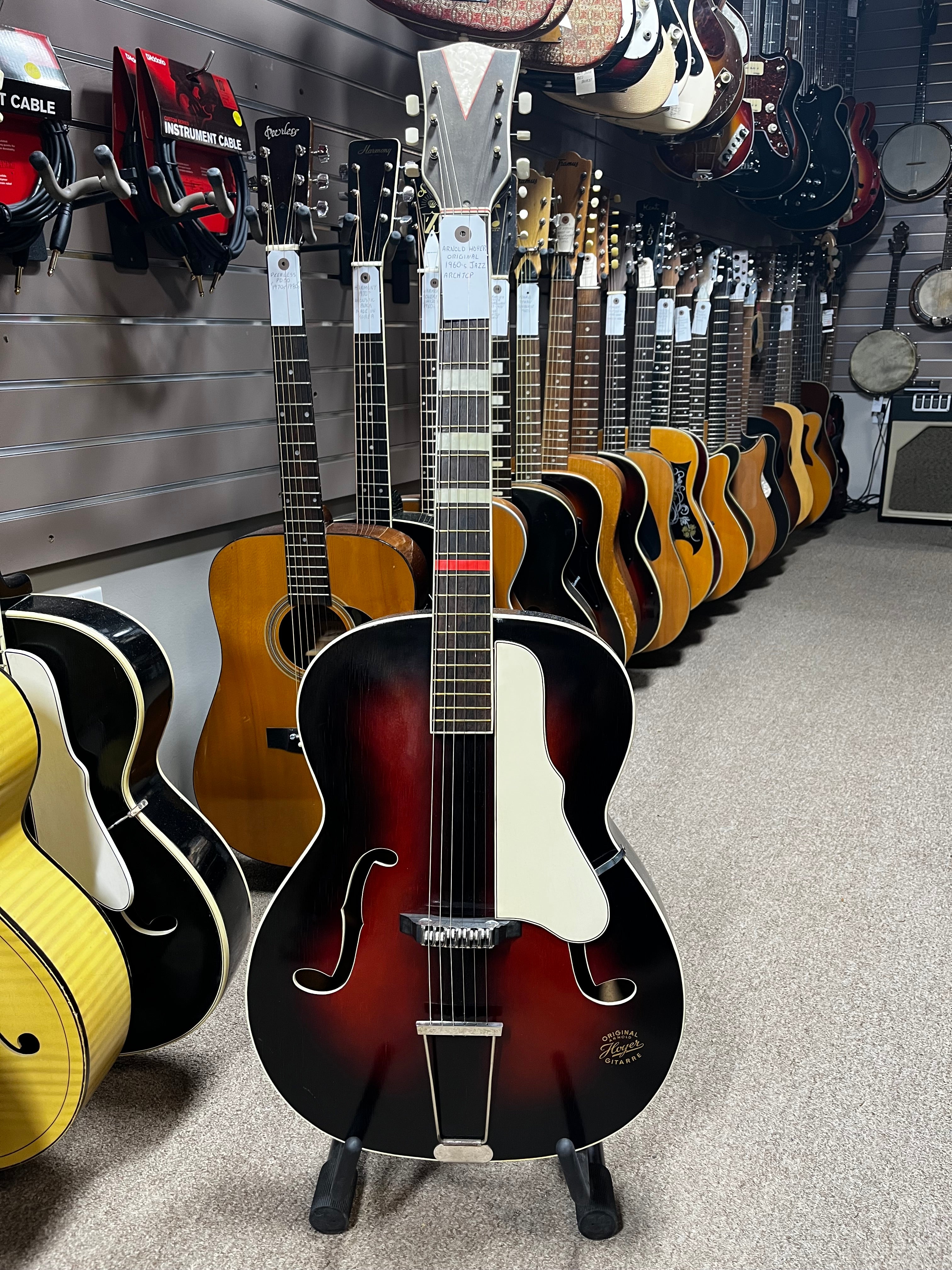 Hoyer Arnold Original 1960s Jazz Archtop Acoustic Guitar – The Guitar ...